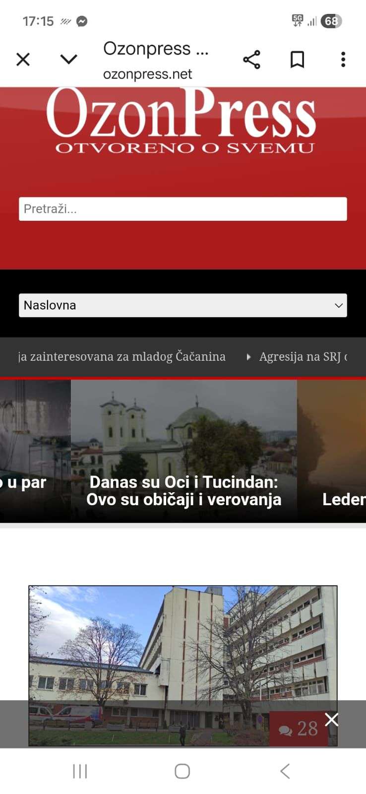 GLAS ZAPADNE SRBIJE - Stojan Marković pomerio Tucindan da li je crkva ...